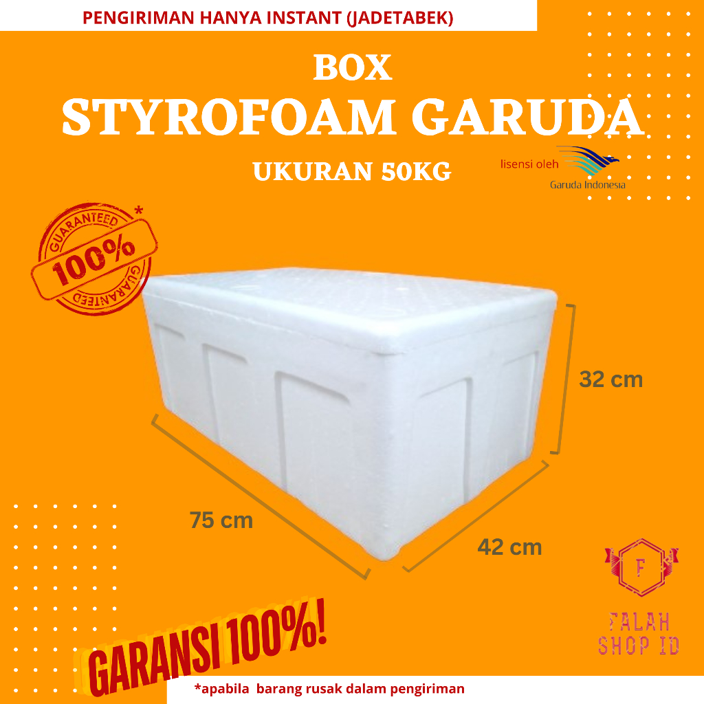 Jual STYROFOAM BOX GARUDA AG 75 HARD 30 KG Sampai 50 KG 75 x 42 x 32 CM ...