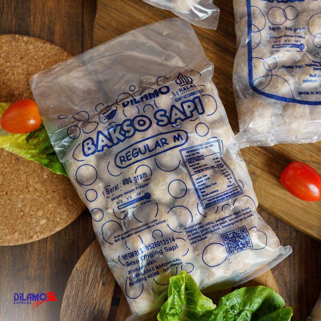 Jual Dilamo Bakso Sapi Reguler M isi 50 pcs | Shopee Indonesia