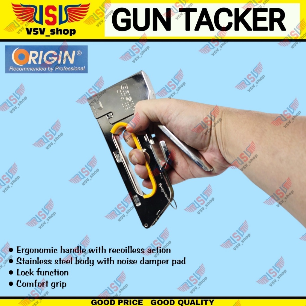 Jual Stapler Gun Tacker 4-8mm Staples tembak gun Taker Stapler tembak ...