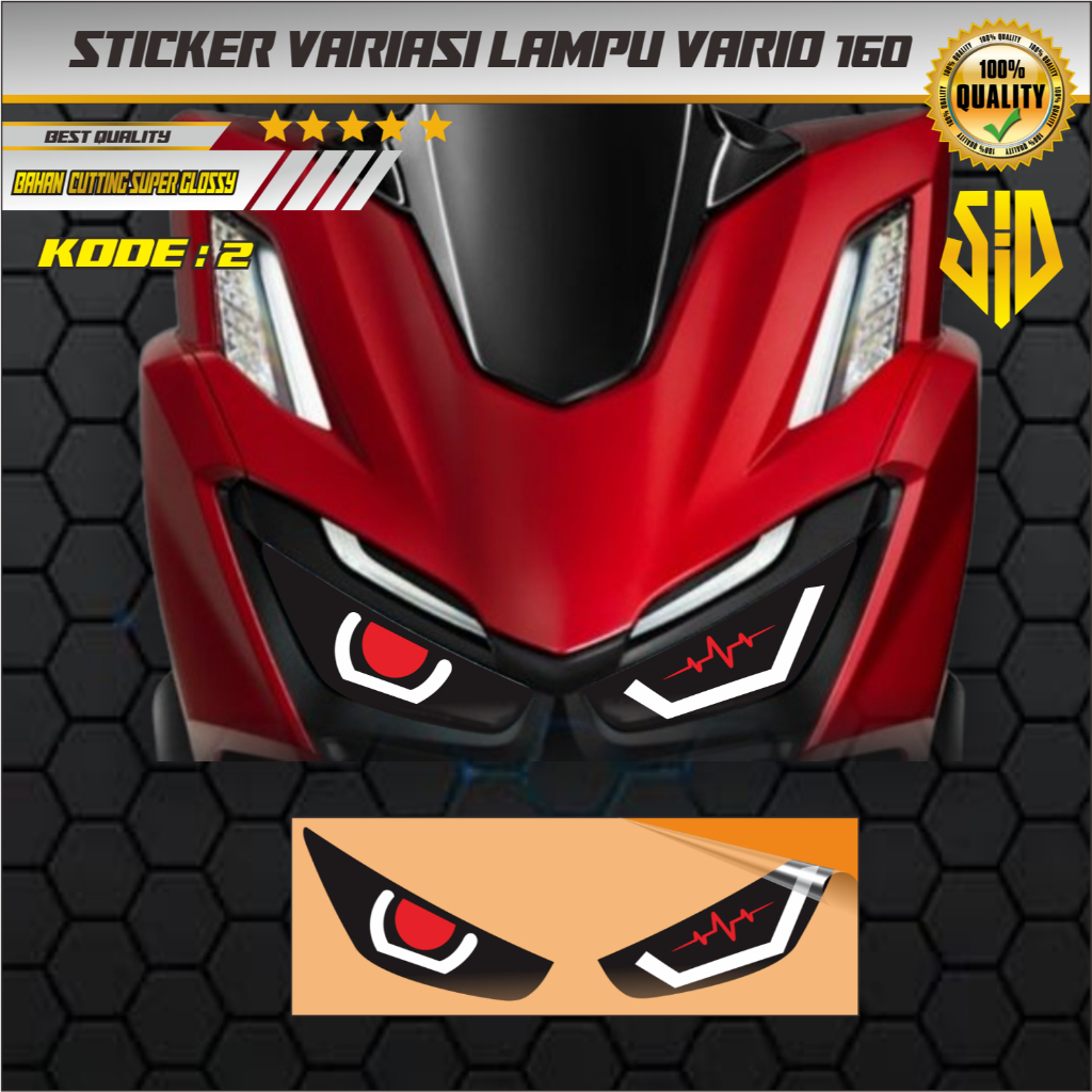 Jual STIKER LAMPU VARIO 160 / STICKER LAMPU DEPAN MOTOR VARIO 160 NEW ...