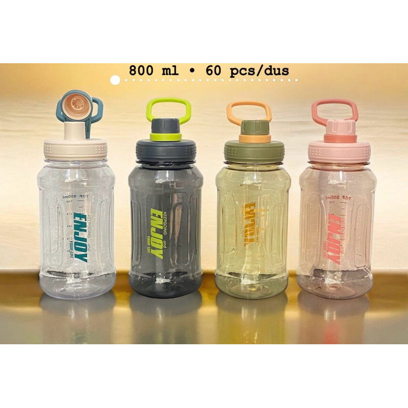 Jual BOTOL MINUM ENJOY 800ML / BOTOL MINUM VIRAL AESTHETIC / BOTOL ...