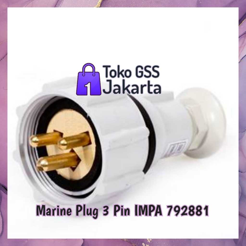 Jual IMPA 792881 Marine nylon plug HNA kapal CTS101-3 3 pin 250V 10A ...