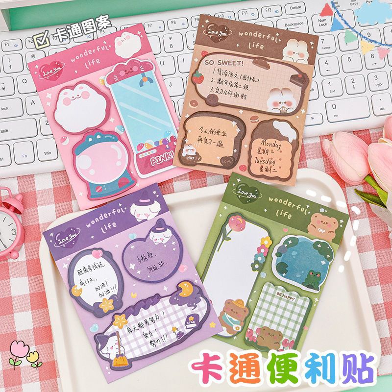 Jual 1 Buah Sticky Note 3 IN 1 Kertas Memo 3 IN 1 Karakter Lucu ...