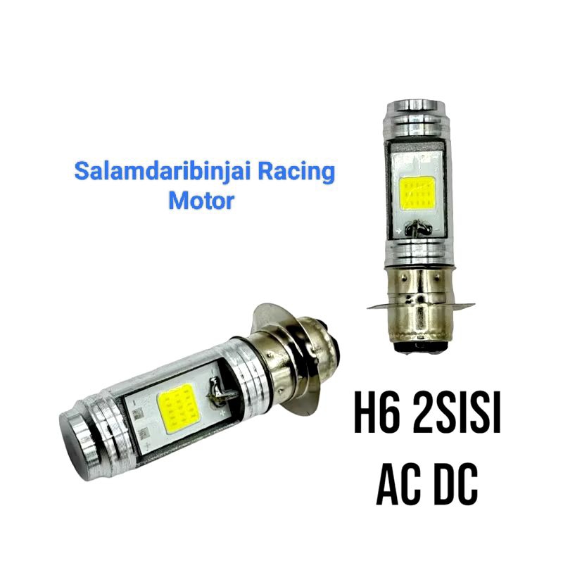 Jual Bohlam Lampu Depan Led Kaki 1 H6 Led 2 Mata Motor Bebek Matic ...