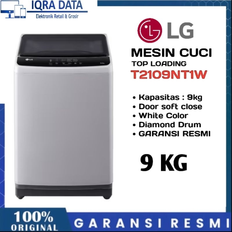 Jual Mesin Cuci LG 9Kg Top Loading 1 Tabung T2109NT1W Garansi Resmi 10 Tahun | Shopee Indonesia