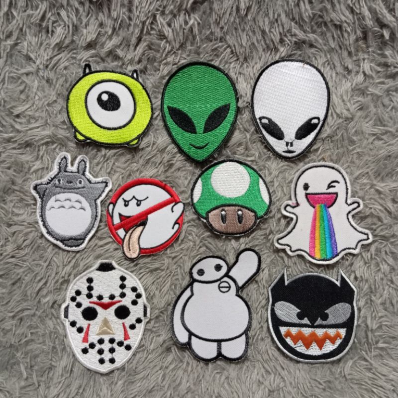 Jual Patch Bordir Lucu, alie, Ghos,Logo Bordir kartun, logo bordir ...