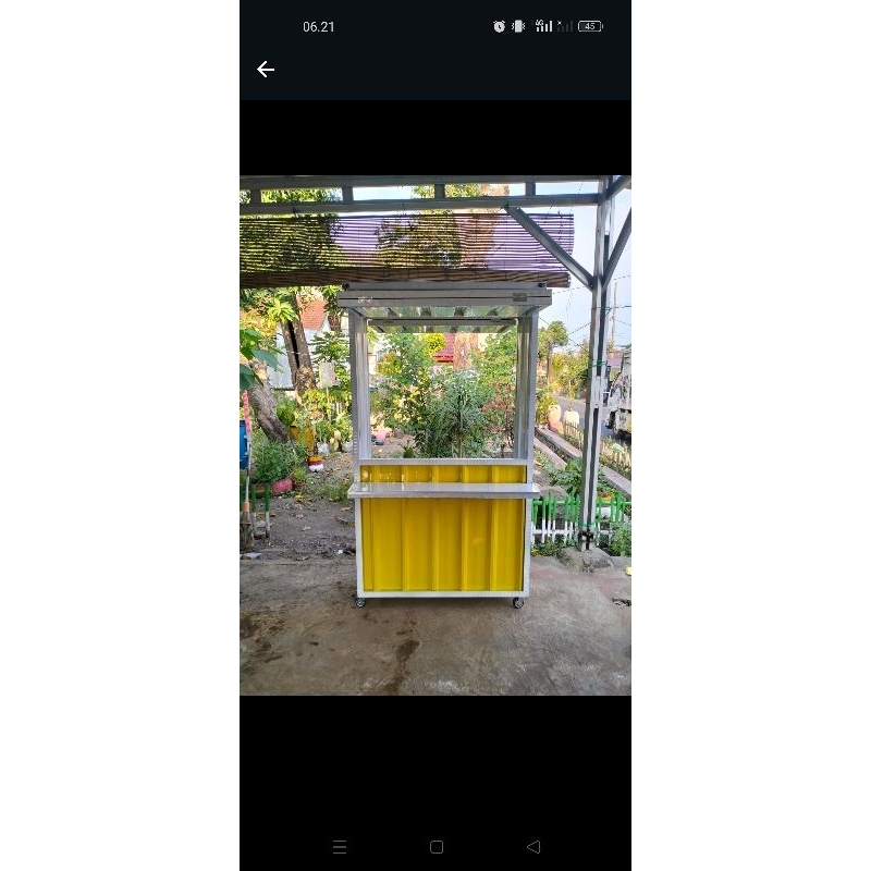Jual booth container 110x45x190 kuning | Shopee Indonesia