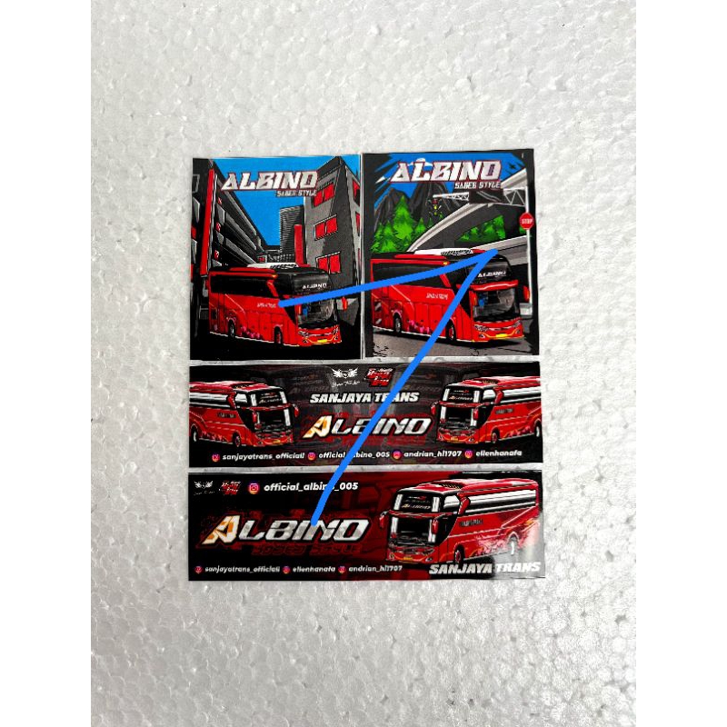Jual Stiker bus asli PO paket Albino isi 4 biji | Shopee Indonesia