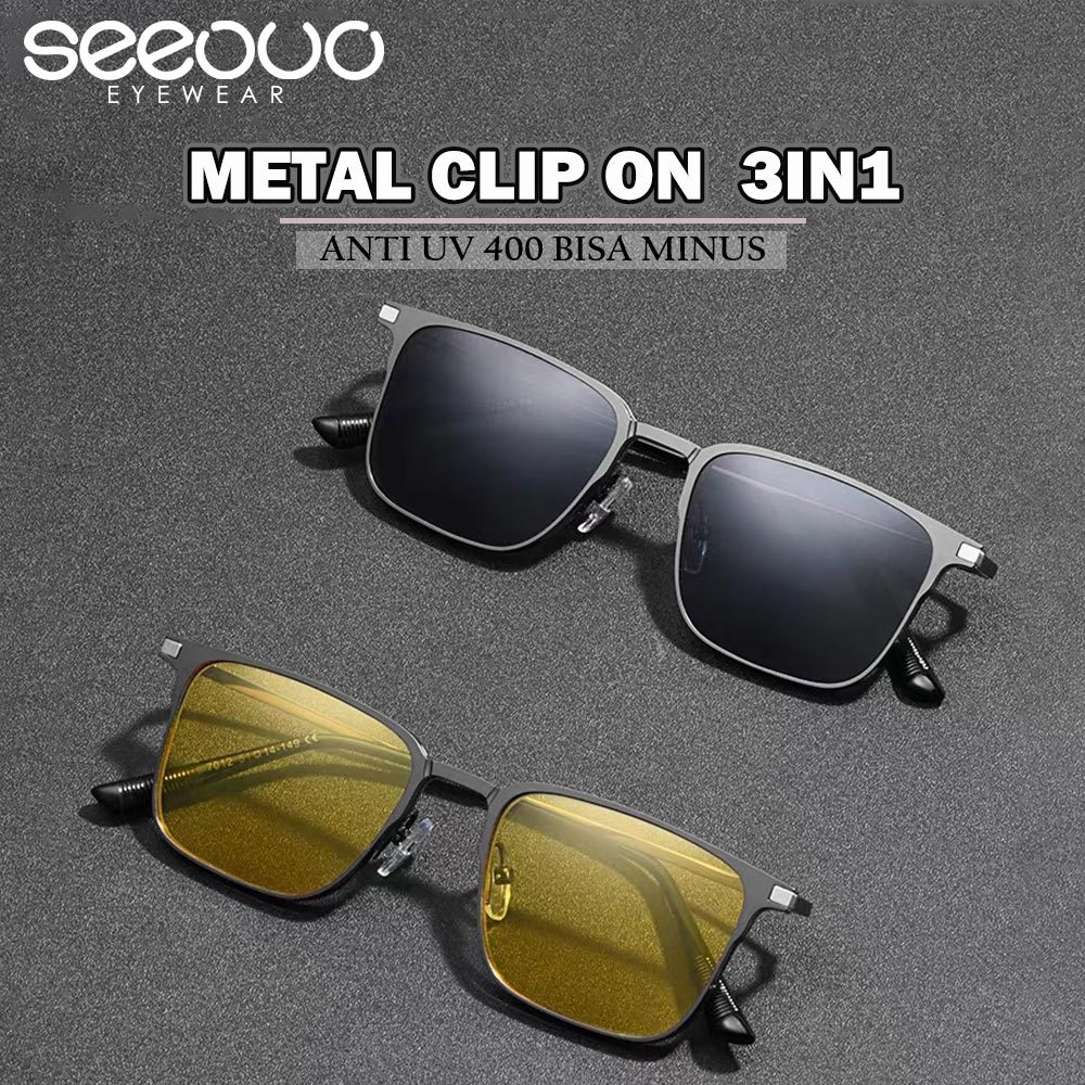Jual Seeouo Kacamata Clip On 3in1 Lensa Polarized Night Vision Bentuk ...