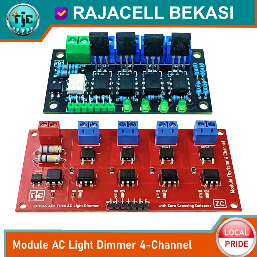 Jual Module AC Light Dimmer 4-Channel Thyristor Triac Speed Controller Dimmer 220V AC | Shopee ...
