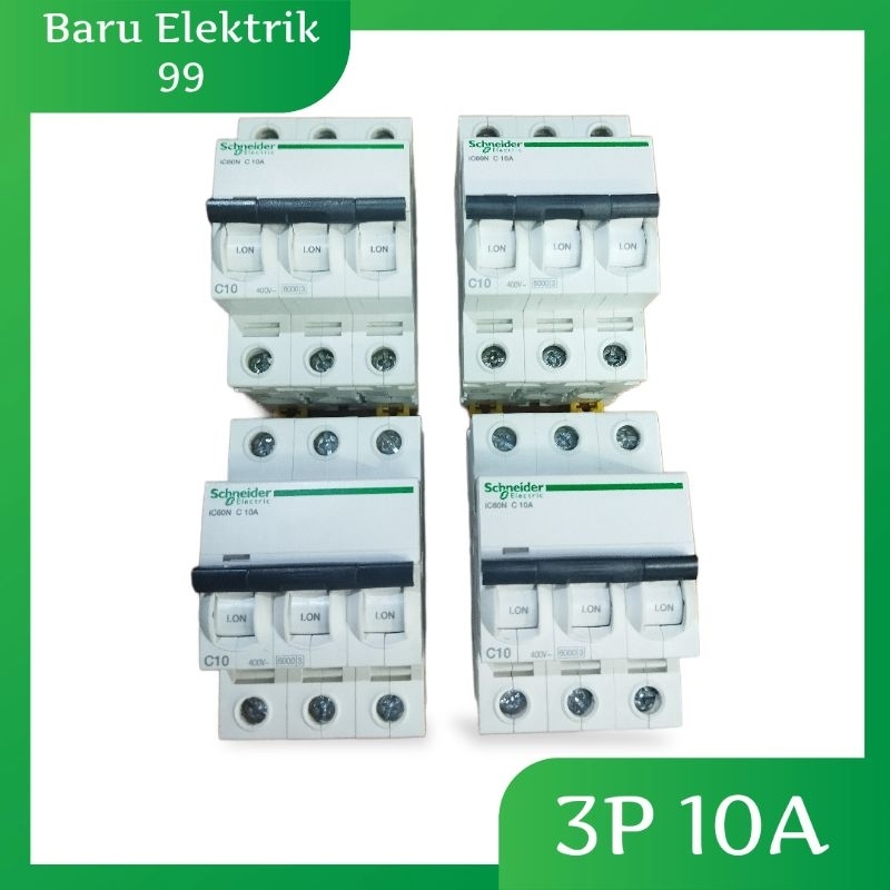 Jual MCB IC60N Schneider 3Phase 10/MCB 3Pull Schneider 10A Original | Shopee Indonesia