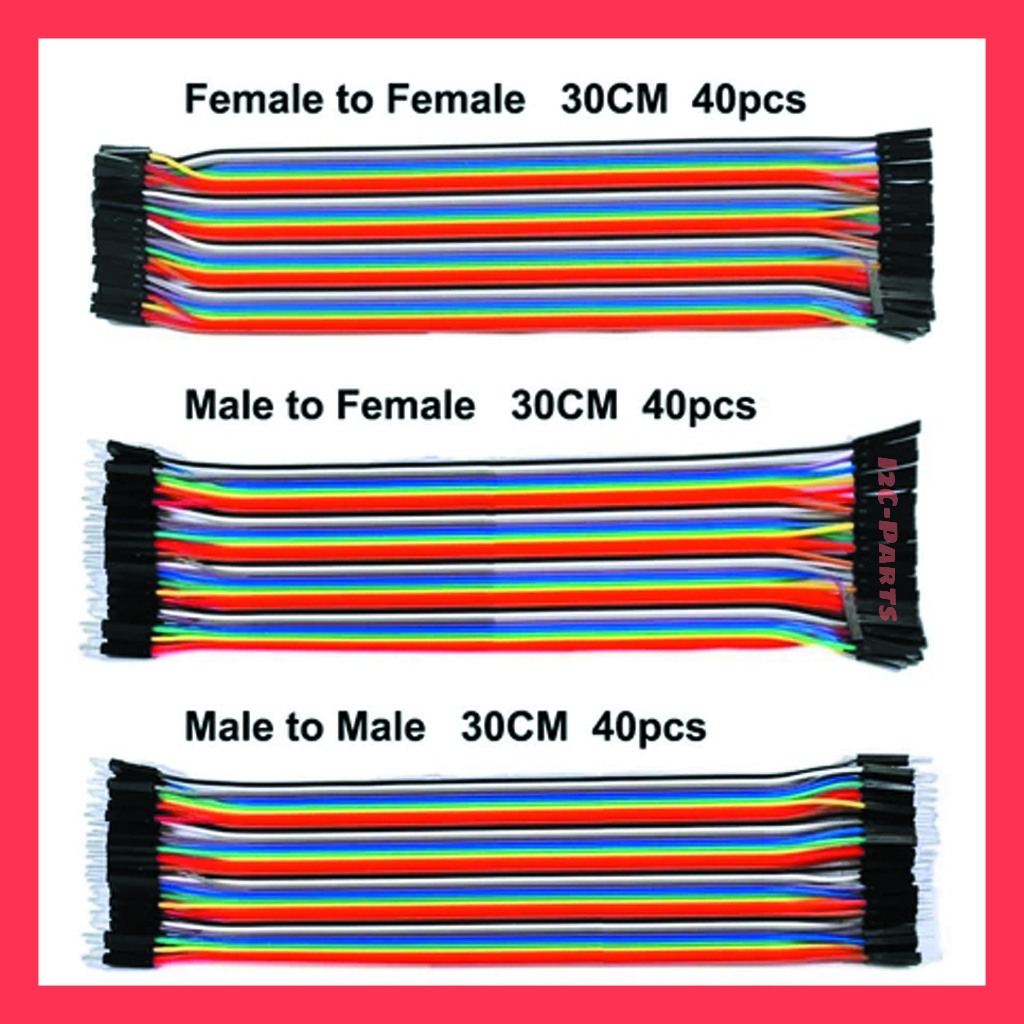 Jual 40pcs Kabel Jumper Dupont Line 30cm Breadboard Cable Arduino Wire ...