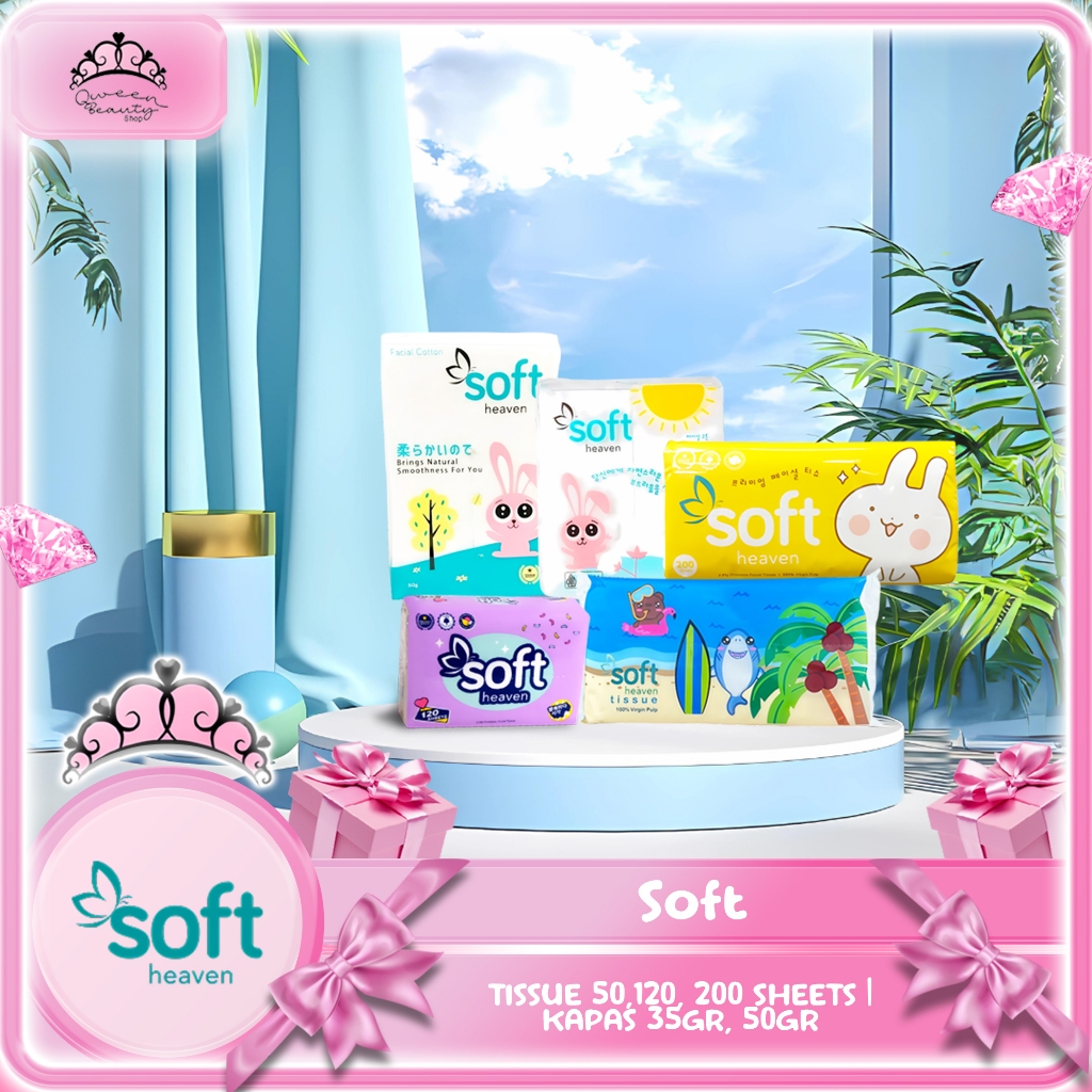 Jual SOFT HEAVEN TISSUE 50,120, 200 SHEETS | KAPAS 35GR, 50GR | Shopee ...