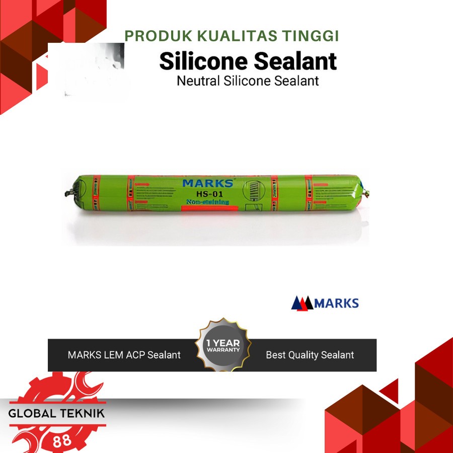 Jual Lem ACP Sosis Silikon Netral / ACP Neutral Silicone Sealant MARKS ...