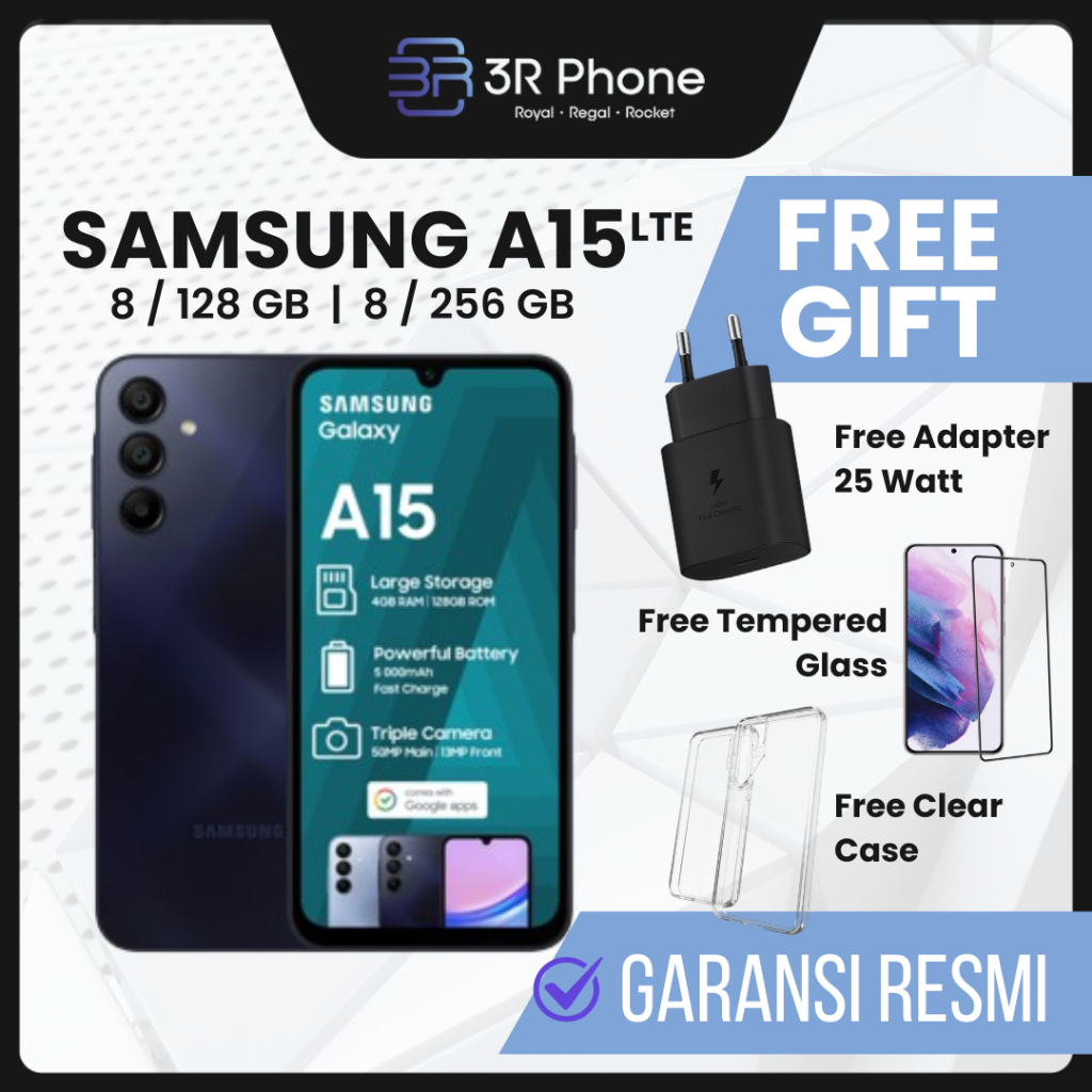 Jual SAMSUNG A15 LTE 8 / 128GB + 8 / 256GB [GARANSI RESMI SAMSUNG] | Shopee Indonesia