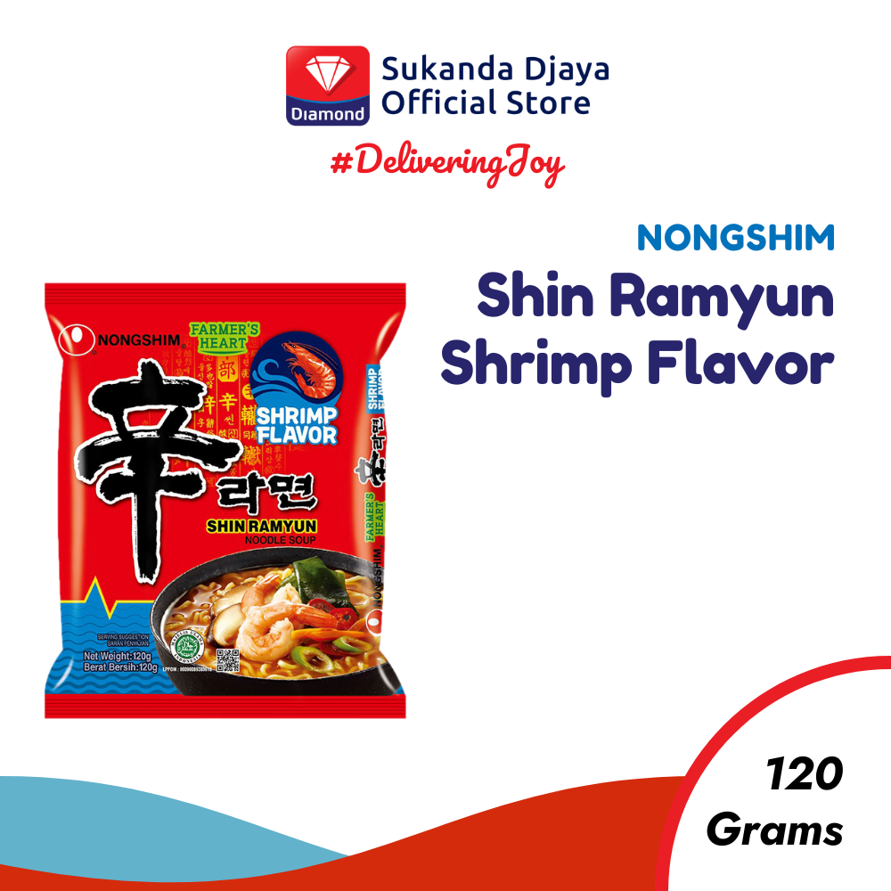 Jual ⁠Nongshim Mie Instan Shin Ramyun Shrimp Flavor 120 Gr | Shopee ...