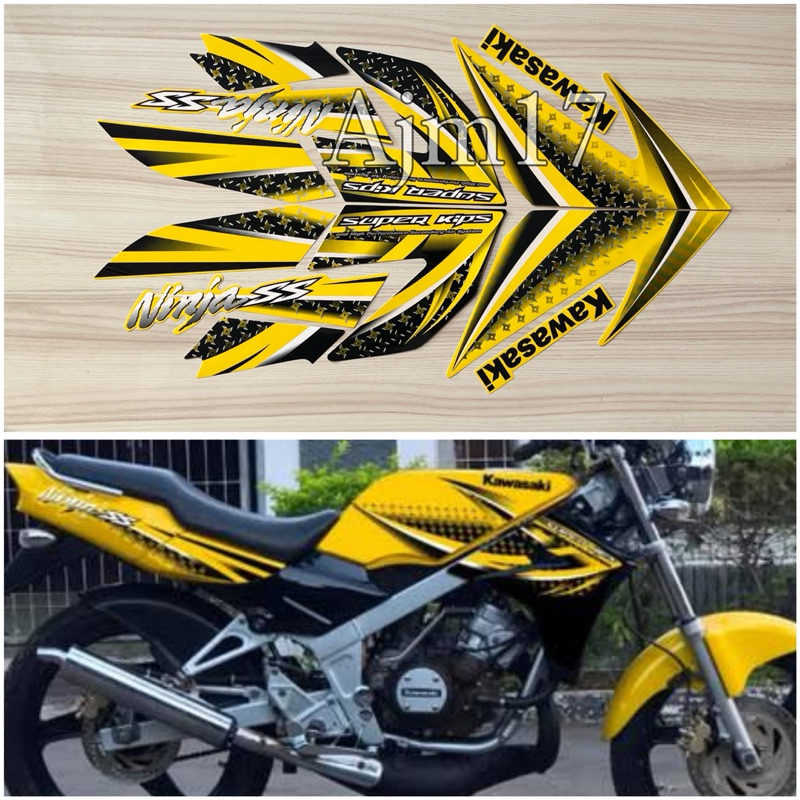 Jual STIKER STRIPING MOTOR NINJA SS 2012 KUNING | Shopee Indonesia