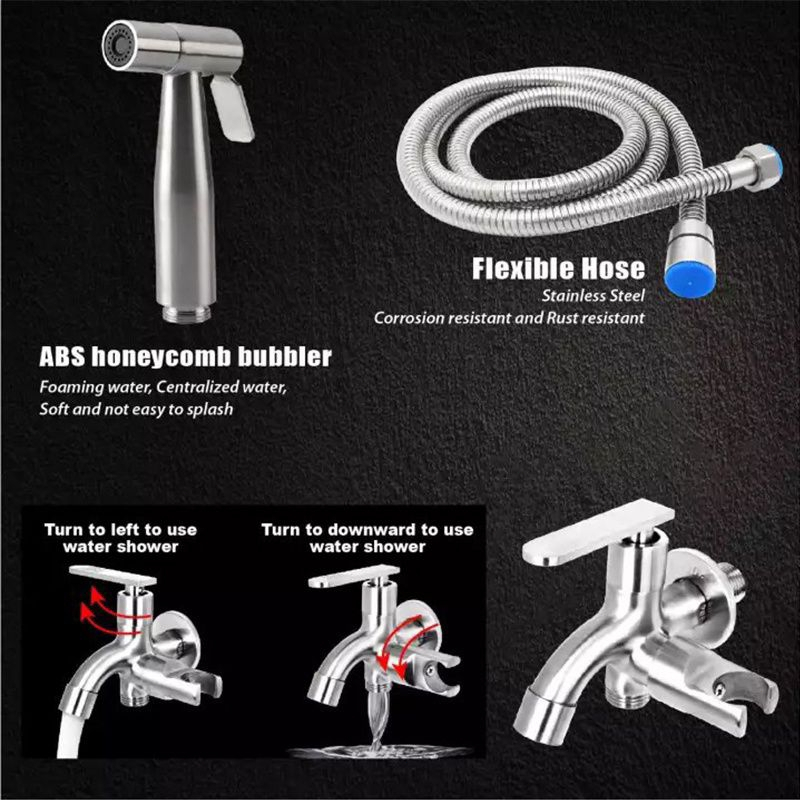 Jual Jet Shower Closet Stainless/Kran Cabang Shower 2/Jet Washer Toilet ...