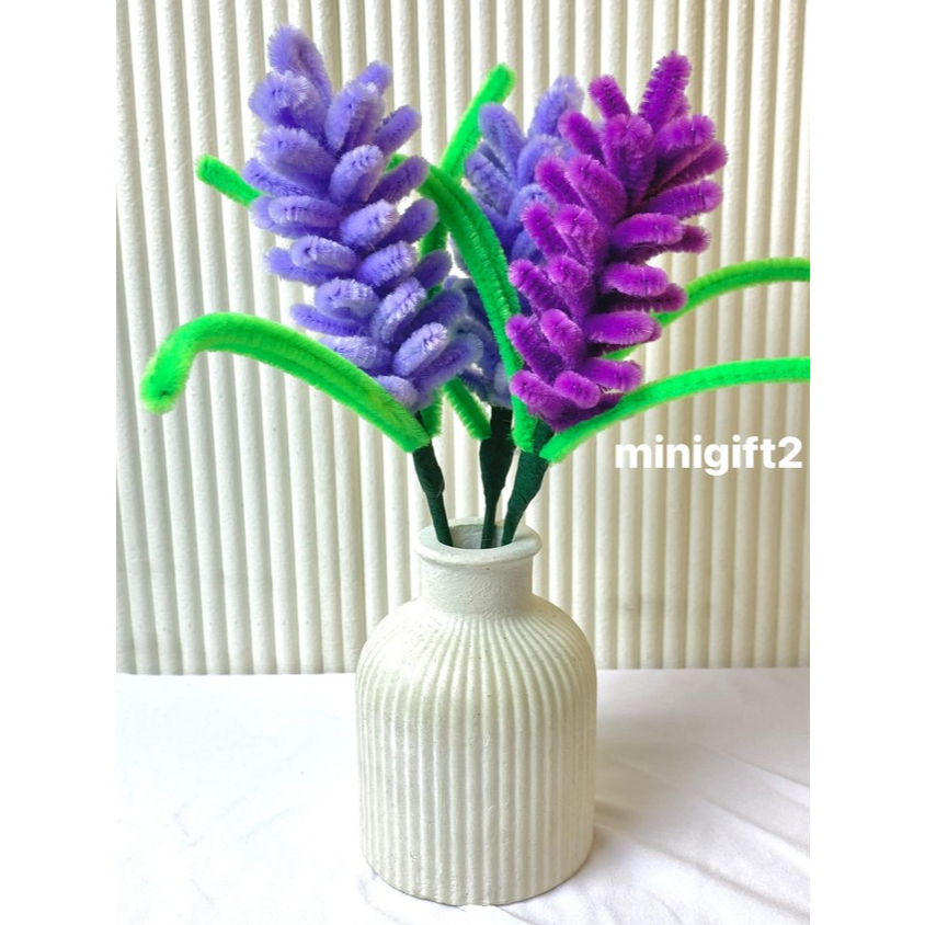 Jual MINIGIFT Bunga lavender kawat bulu | Bunga isian buket | Bunga ...