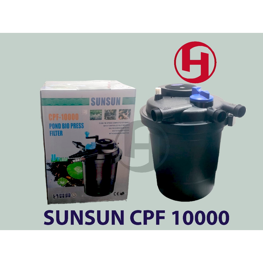Jual SUNSUN CPF 10000 LPH EKSTERNAL FILTER DENGAN UV 11 WATT KOLAM IKAN ...