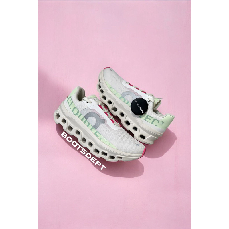 Jual On Cloudmonster Women - White/Lime/Pink (100% Authentic) | Shopee ...