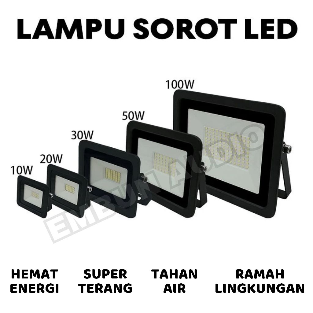Jual Lampu Sorot Outdoor LED Cahaya Putih Super Terang Tahan Air IP6 ...
