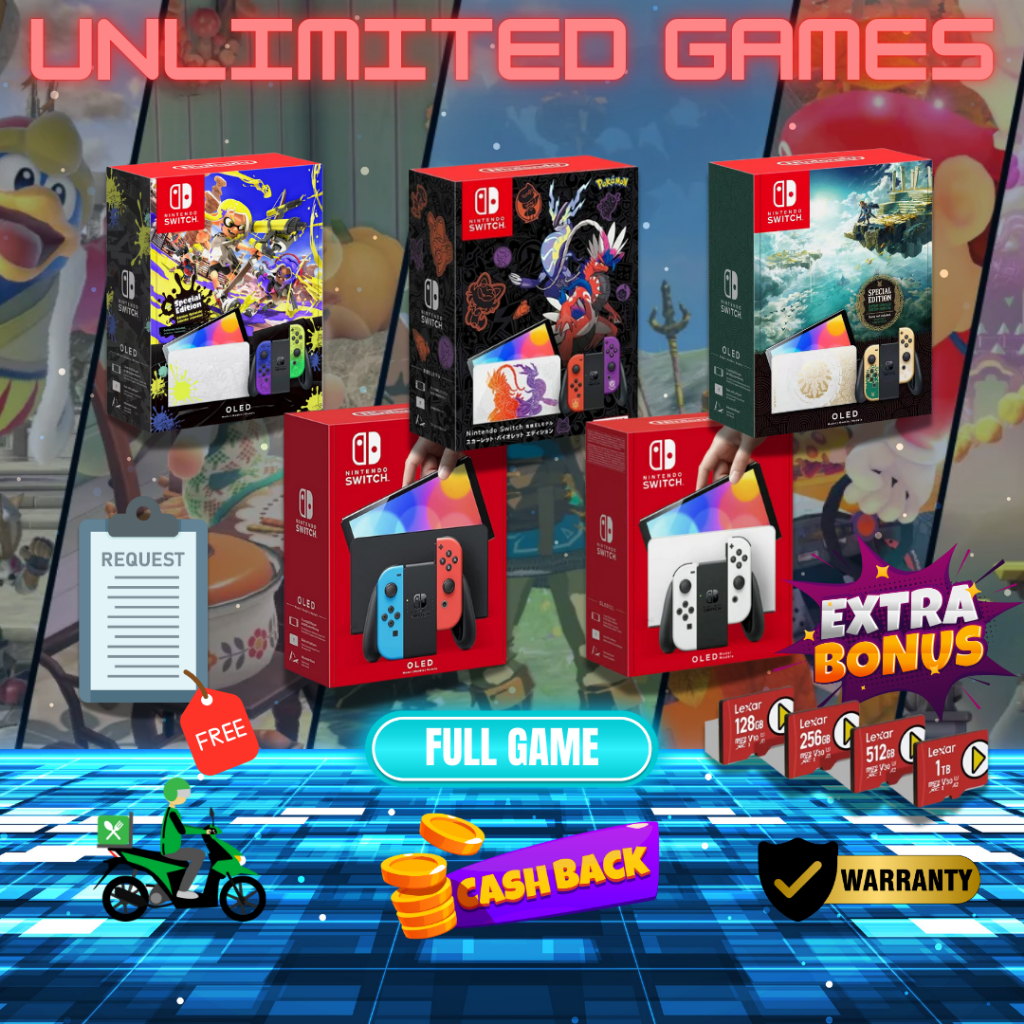 Jual Nintendo Switch OLED CFW Full Game 1 TB / 512 GB / 256 GB / 128 GB | Shopee Indonesia