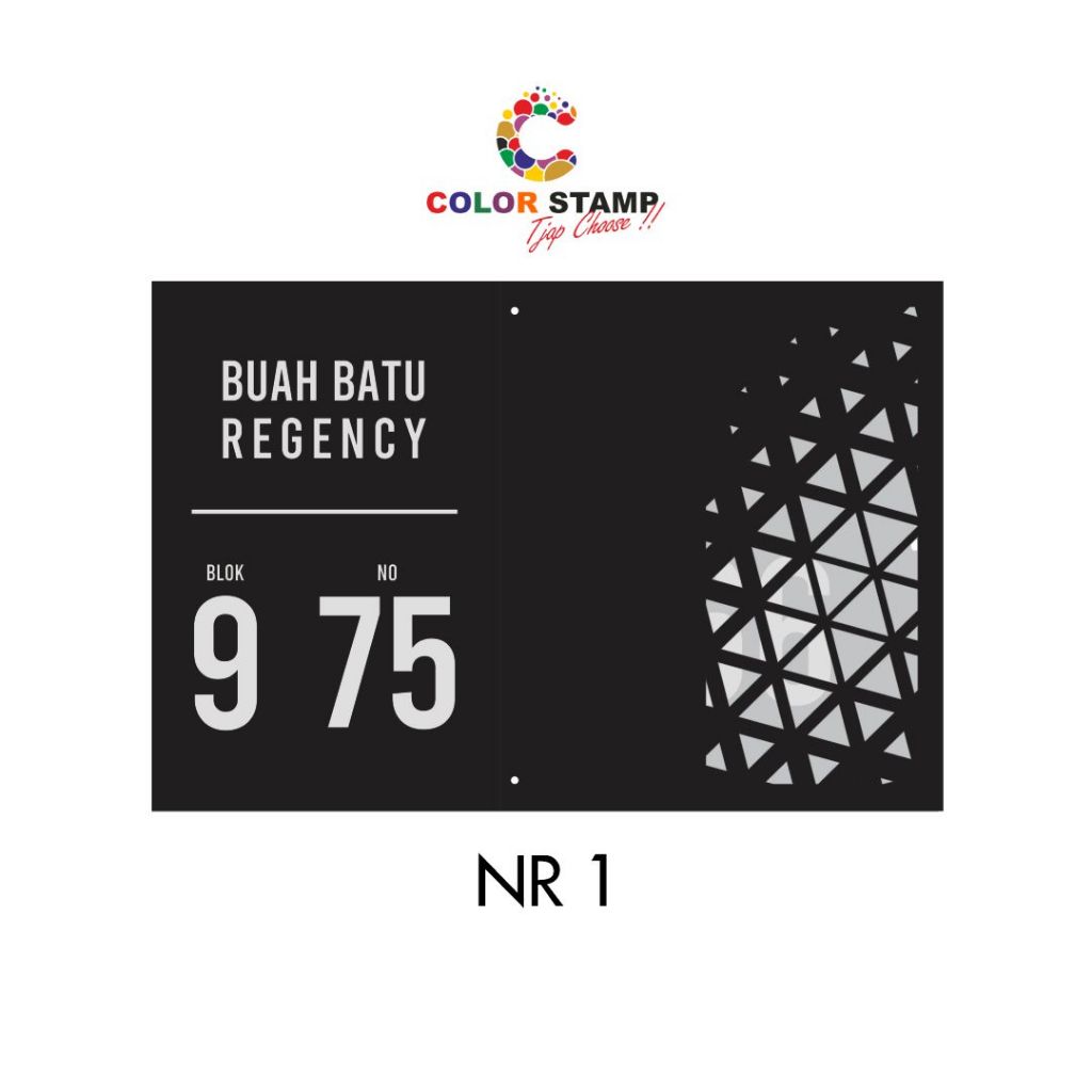 Jual Custom Nomor Rumah Premium Print UV Laser Cut Plat Nomor Rumah ...
