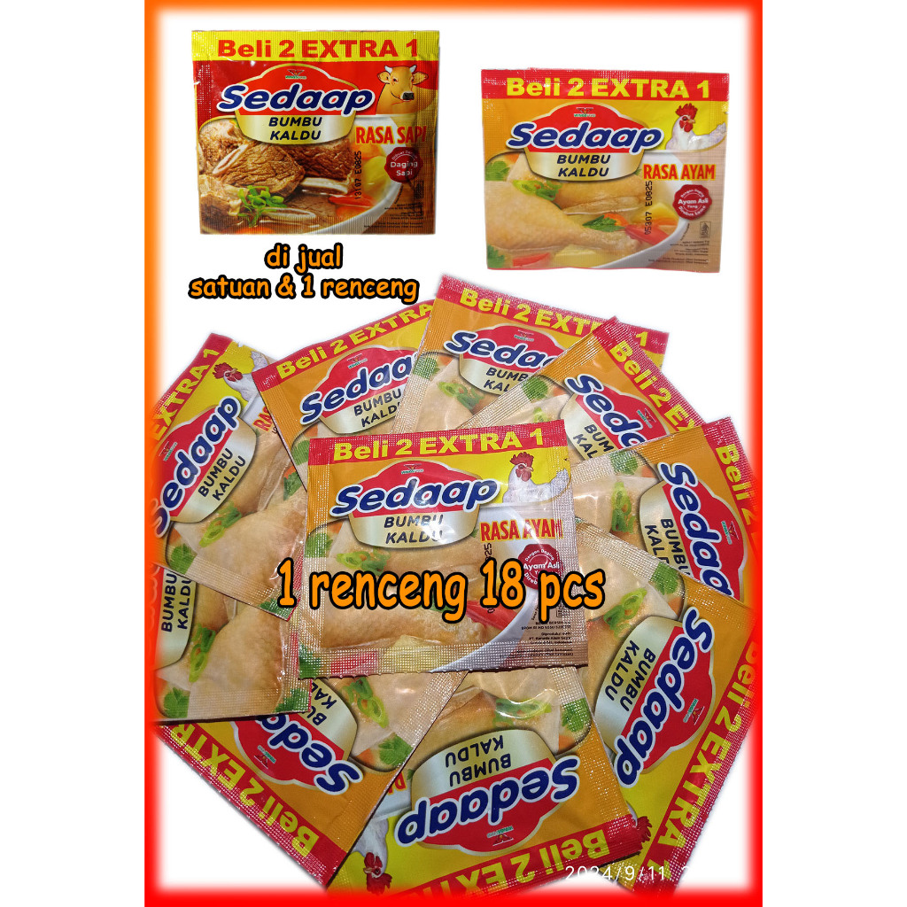 Jual Bumbu Kaldu Sedaap Sedap sapi dan ayam dijual satuan dan 1 renceng ...