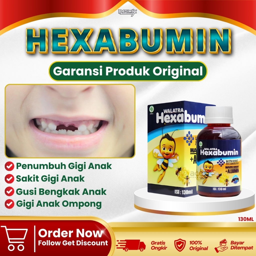 Jual Madu Hexabumin Membantu Pertumbuhan Gigi Anak Sakit Gigi Anak Gusi ...