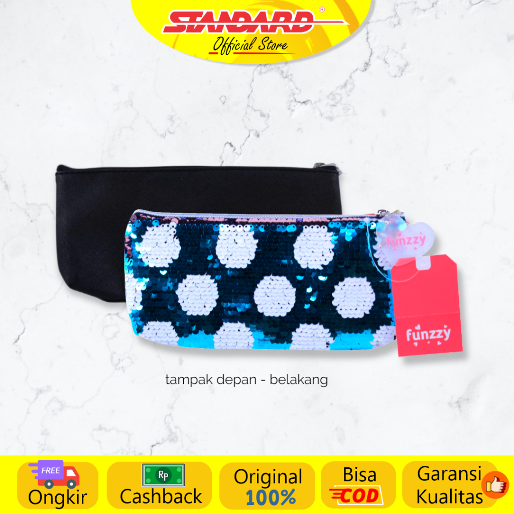 Jual Standard - Funzzy Pencase Polkadot ( Tempat Pensil / Pencil Case / Tempat Alat Tulis ...