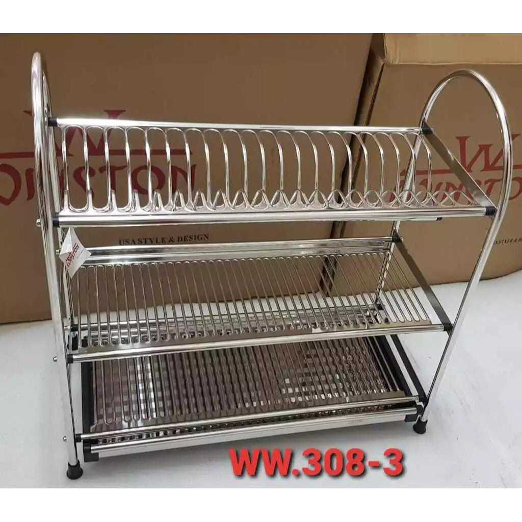 Jual RAK PIRING MANGKOK 3 SUSUN WW 308-3 STAINLESS KITCHEN SET WINSTON ...