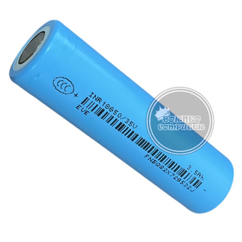 Jual BATTERY CELL 18650 EVE 3.7V 3500MAH 35V BARU ORIGINAL | Shopee ...