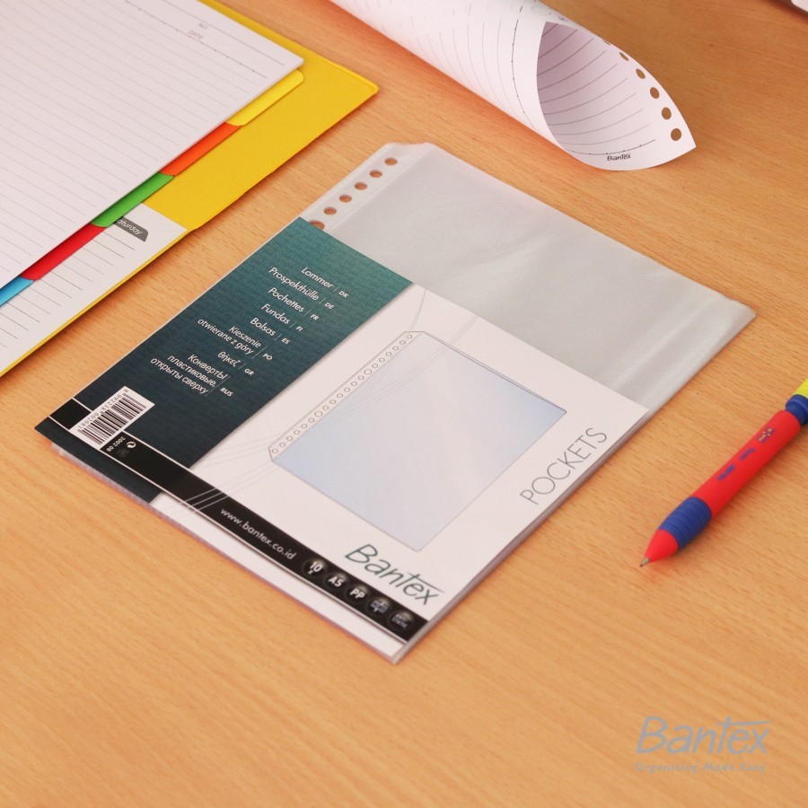 Jual Bantex PP Pocket Clear Sheet Protector A5 20 Lubang 10 Lembar ...