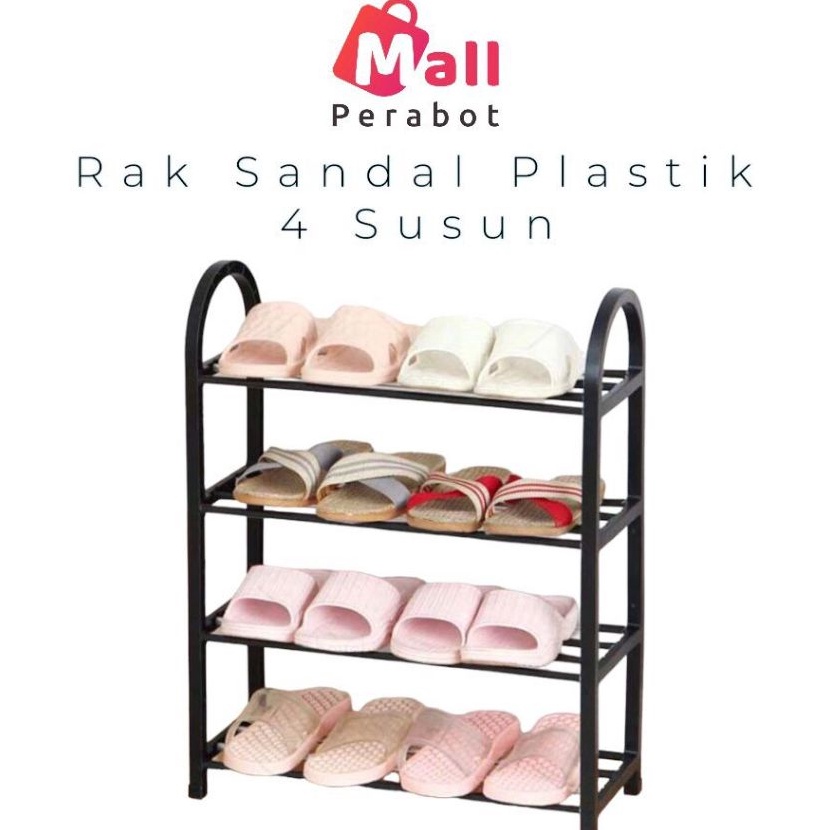 Jual Terkini Mall Perabot Rak Sepatu 4 Susun Tempat Sandal Rak 4 Susun ...