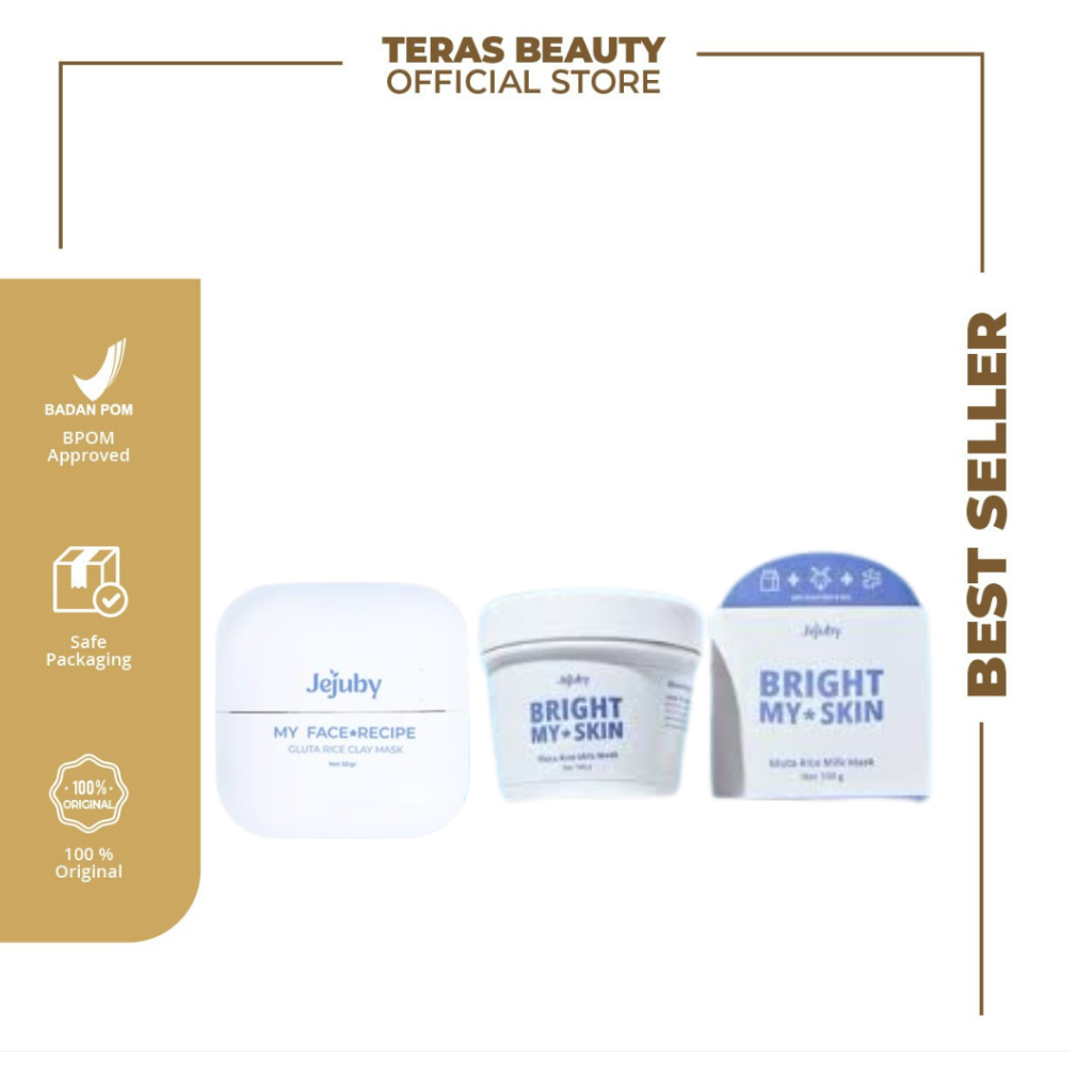 Jual [READY] Jejuby clay Mask Gluta Rice|Gluta Rice Milk Mask 2in1 Body ...