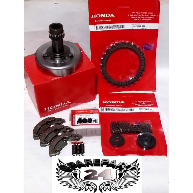 Jual Paket Hemat Lonceng + Kampas Ganda Only + Plat Kopling + Rantai Keteng Honda Blade Revo ...