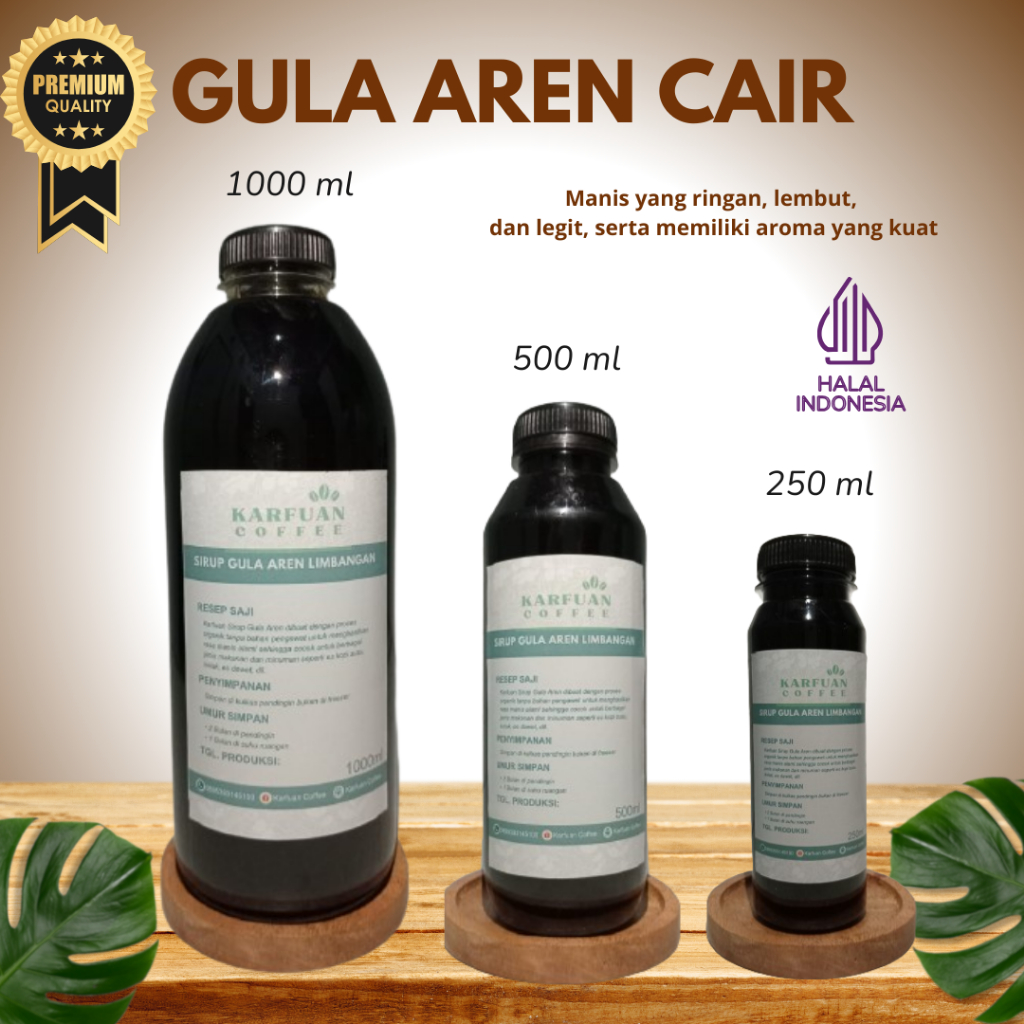 Jual Gula Aren Cair / Palm Sugar Premium 250 ml , 500ml, 1000 ml ...