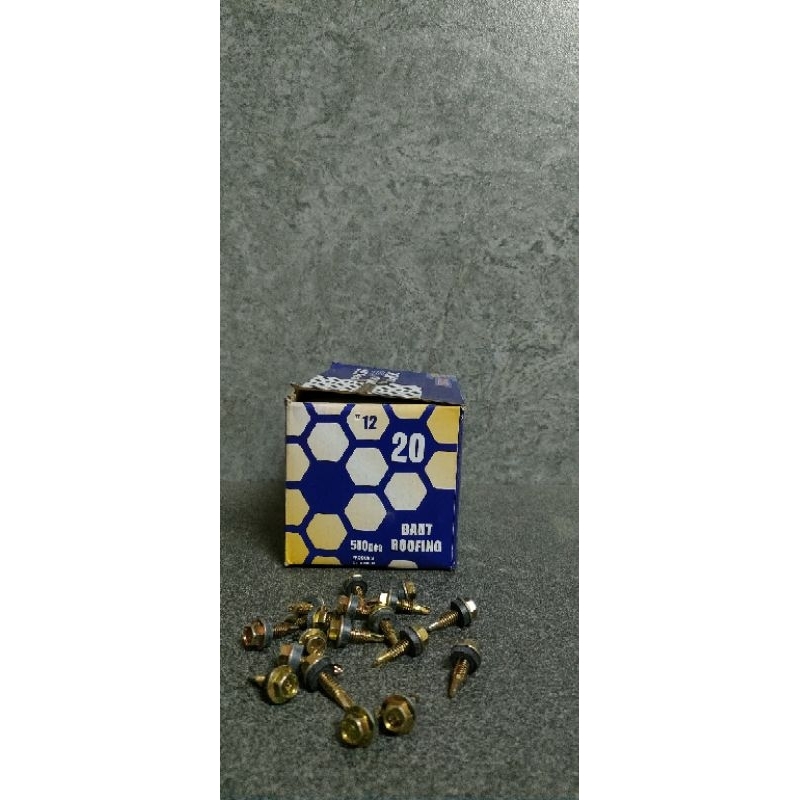 Jual baut roofing baut drilling baja ringan kuning shinzolo 1box isi ...