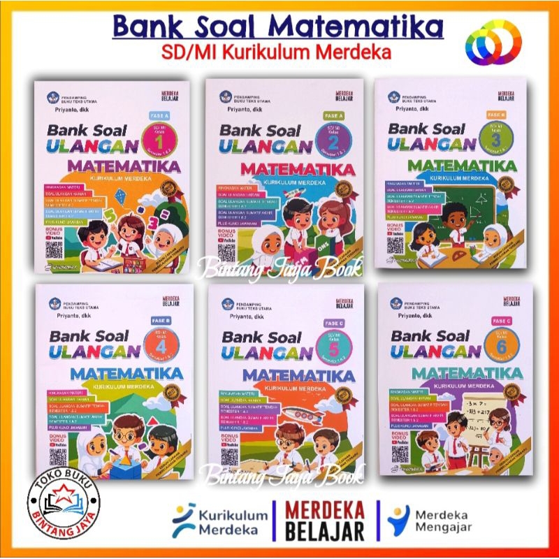 Jual Buku Bank Soal Matematika Kelas 1 2 3 4 5 6 SD/MI Kurikulum ...