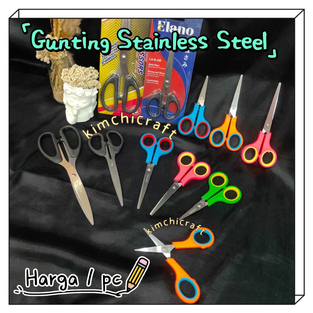 Jual (1PCS) GUNTING STAINLESS STEEL WARNA WARNI / GUNTING KECIL SEDANG ...