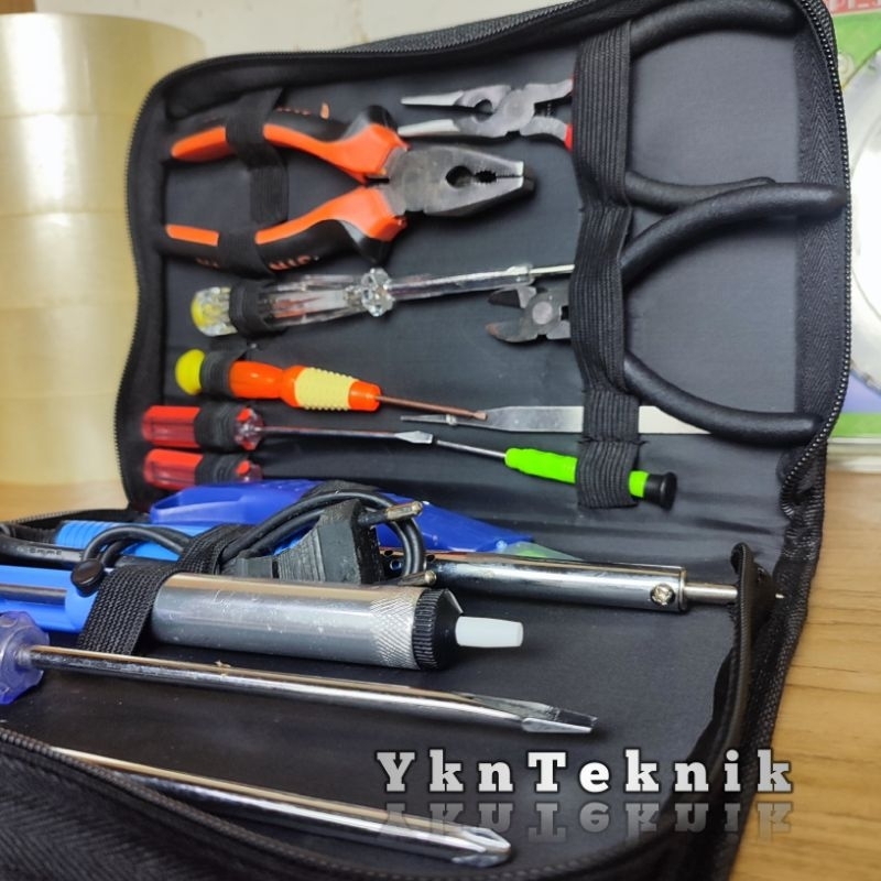 Jual TOOLKIT ELECTRICAL 14 PCS SET PERKAKAS UNTUK LISTRIK RUMAHAN TOOLKIT SANDS | Shopee Indonesia