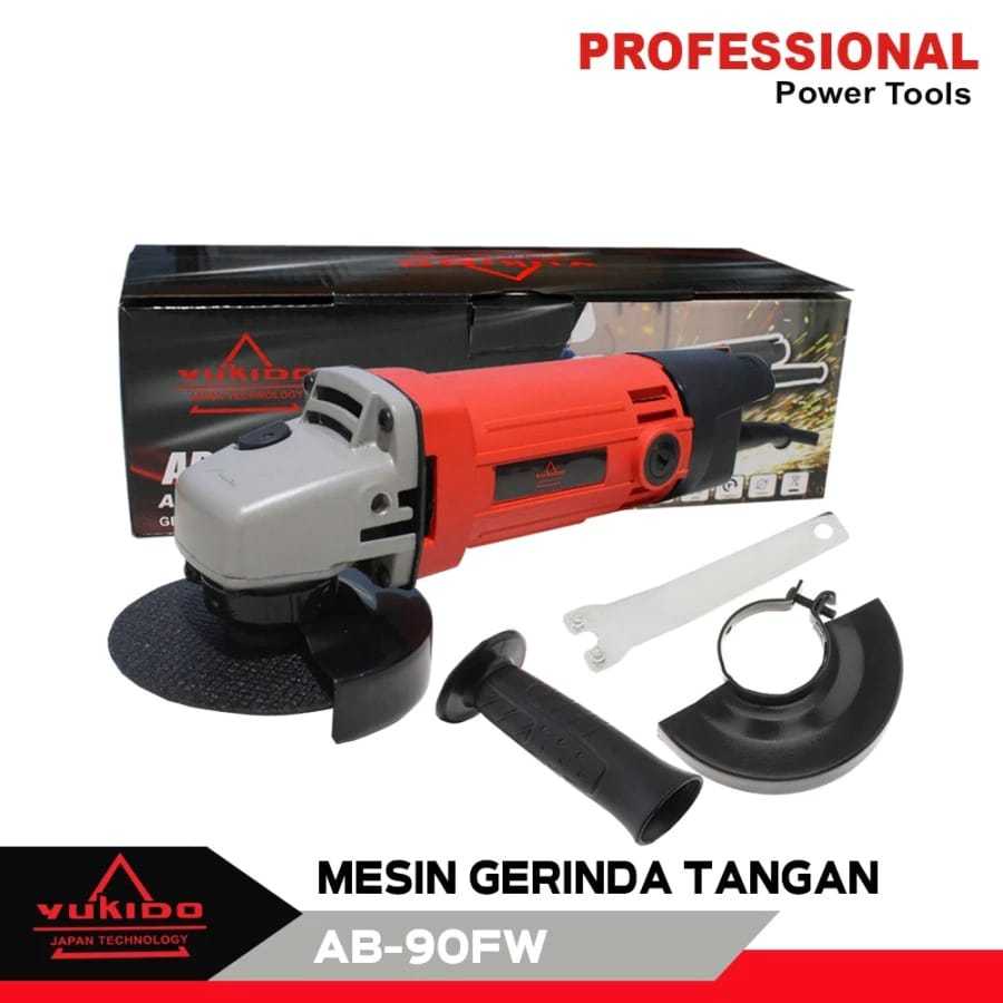 Jual ORIGINAL BOSSS!!!Mesin Gurinda YUKIDO Tangan 4 inch / Angle Grinder Merah 4'' AB-90FW ...