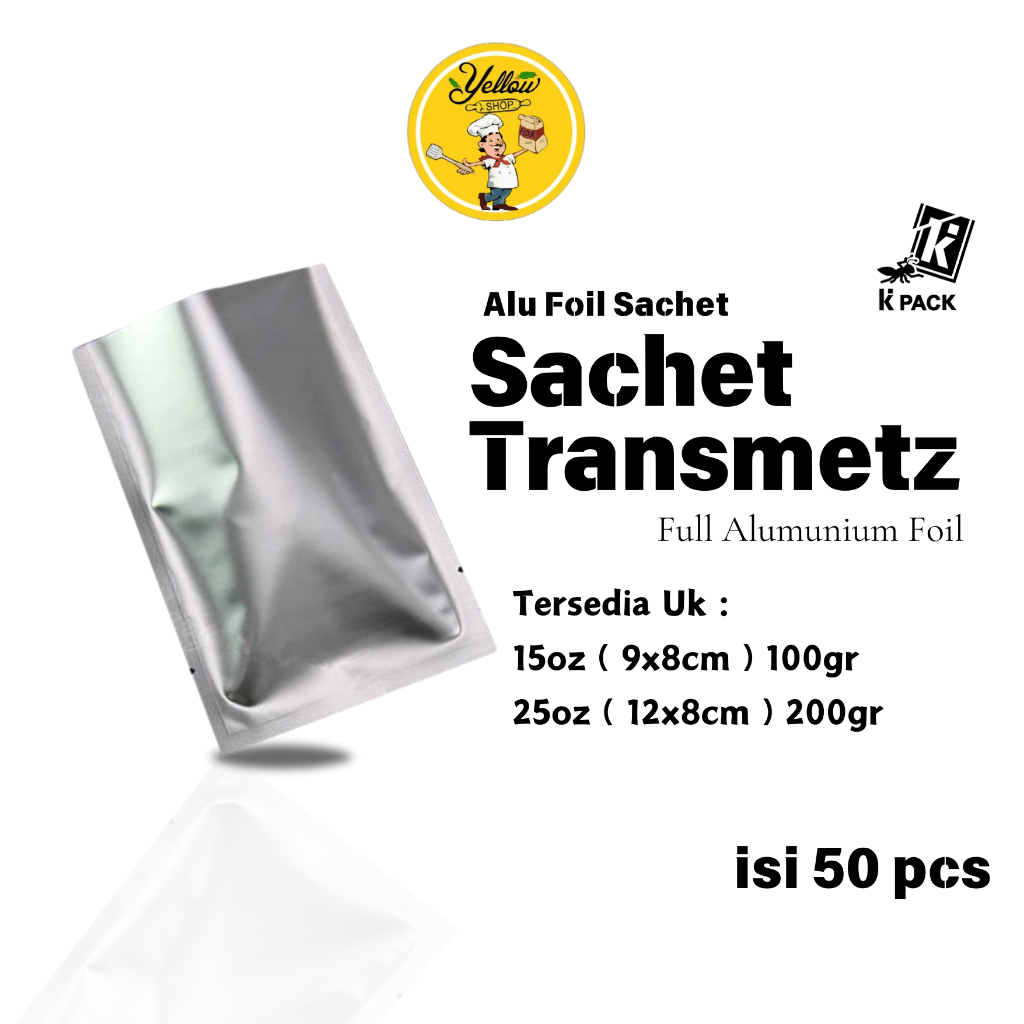 Jual ALU FOIL SACHET 25OZ /KEMASAN SACHET ALUFOIL ISI 50PCS | Shopee ...