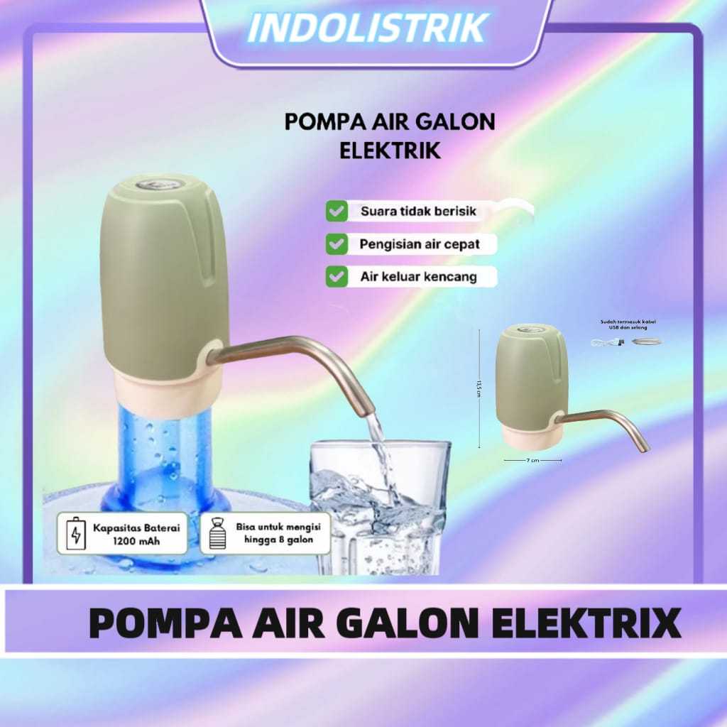 Jual Pompa Galon Electric Dispenser Elektrik LED USB Charger ...