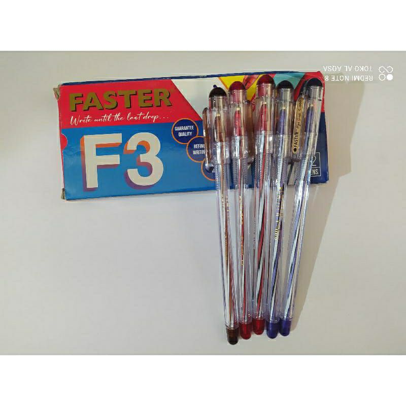 Jual Bolpoin//Pulpen//Bolpen Faster F3&C600 Hitam ( 1pcs ) | Shopee ...