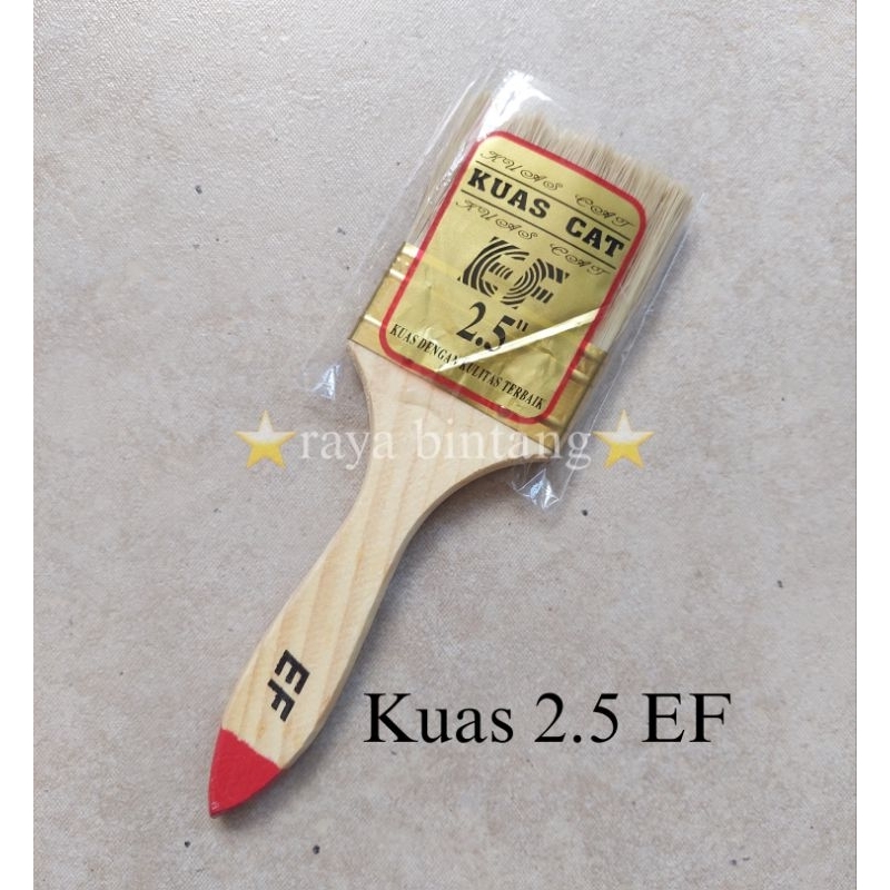 Jual Kuas cat ukuran kecil 2,5 inch EF dinding cairan tembok besi kayu | Shopee Indonesia