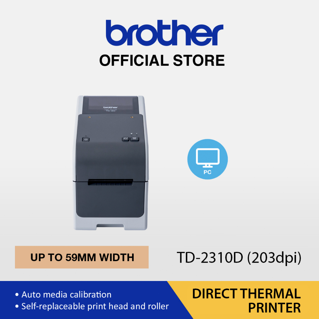 Jual PRINTER LABEL BROTHER TD-2310D - ORIGINAL RESMI | Shopee Indonesia