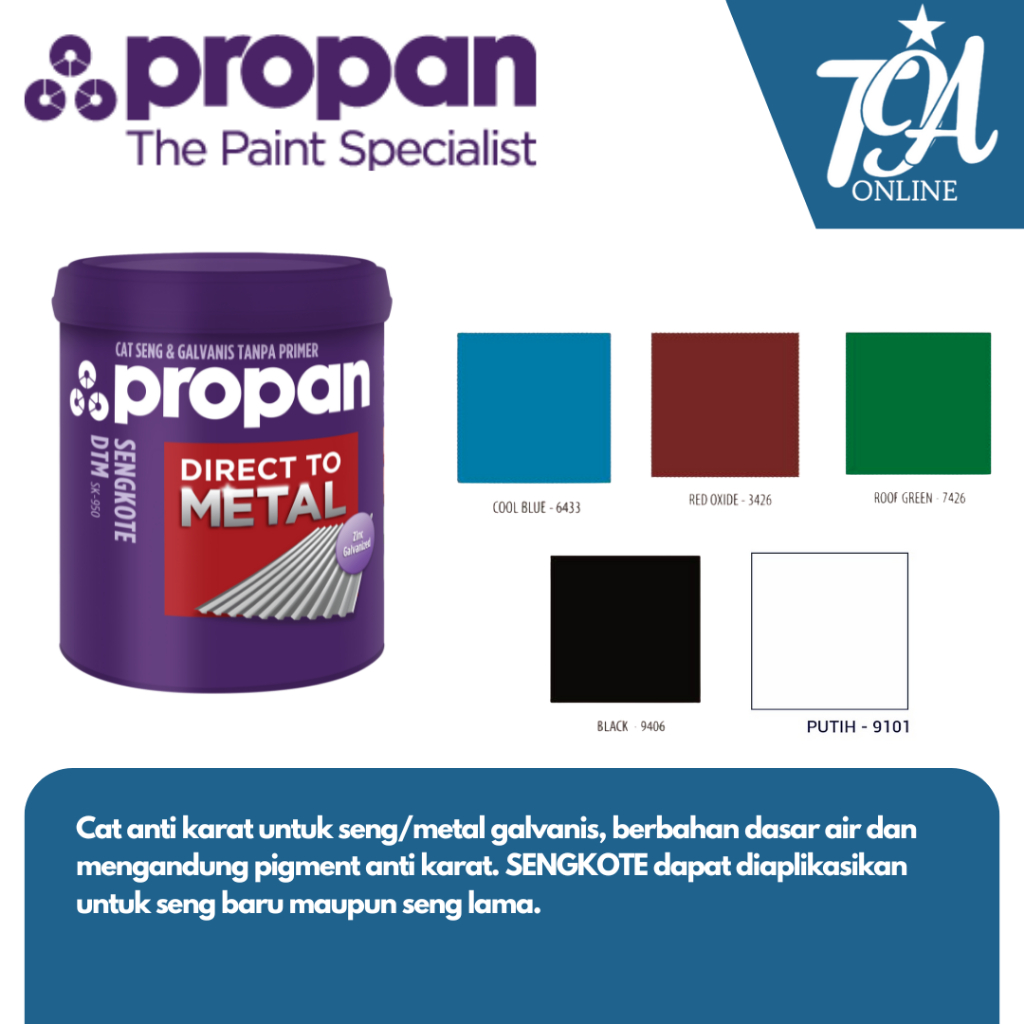 Jual Cat Anti Karat Seng / Metal Galvanis Propan Sengkote DTM SK-950 WB ...