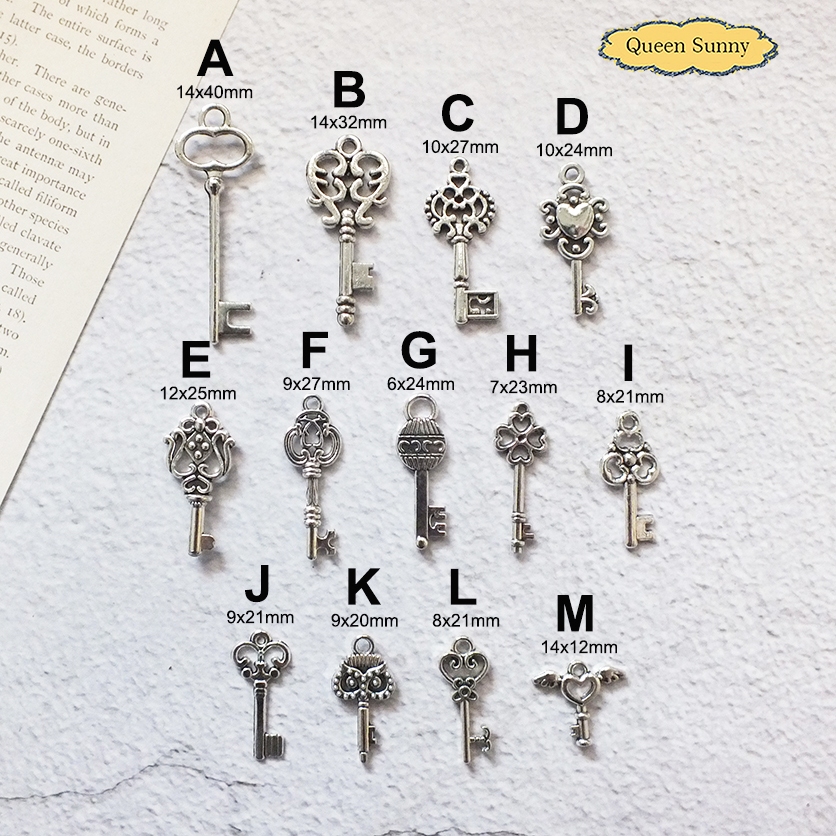 Jual Charm Kunci / Key Pendant Silver Bandul Liontin Manik Aksesoris ...